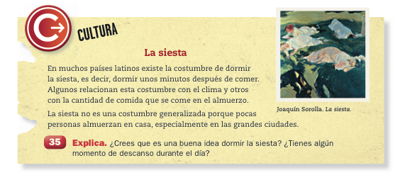 La siesta | Vista Higher Learning Blog