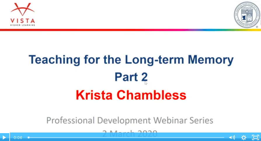 Teaching for the Long Term Memory, Part 2 | Vista Higher Learning Blog